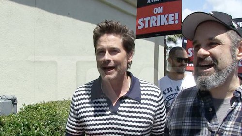 Doppelgangers Rob Pelinka and Rob Lowe were both at the Lakers game ...