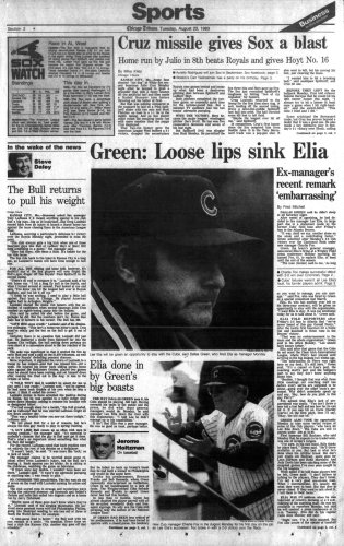 Lee Elia’s rant, 40 years later: How the Cubs manager’s 3-minute tirade ...