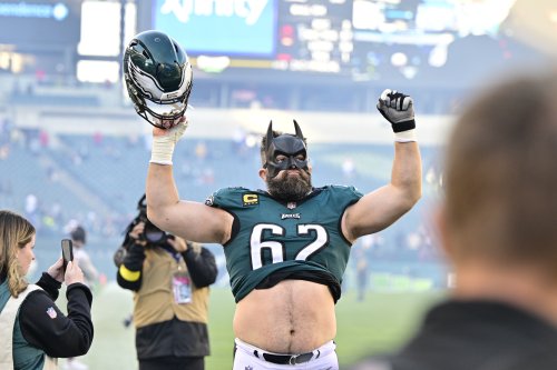 Jason Kelce called himself ‘Fat Batman' then broke out a mask on the ...