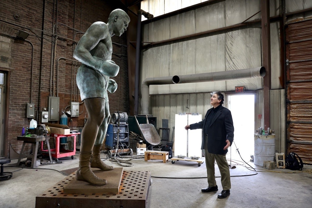 Philadelphia sculptor casts a 10-foot Muhammad Ali on the 60th ...