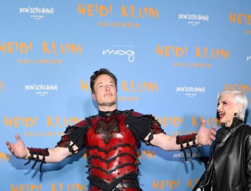 Elon Musk Gets Armored and Gothic in Warrior Costume With Mother Maye ...