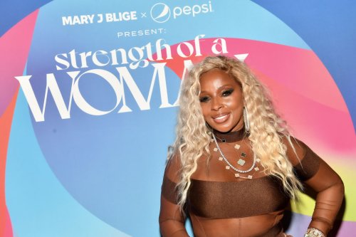 Mary J Blige Goes Sheer In Flesh Tone Mugler Bodysuit For Strength Of A Woman Festival 2023