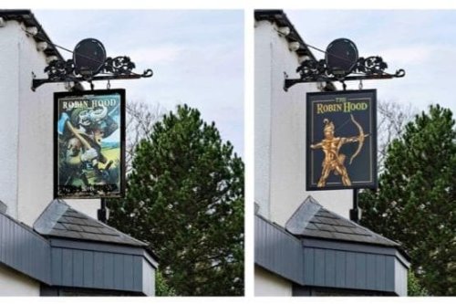 Wakefield pub has traditional sign transformed into piece of nude ...