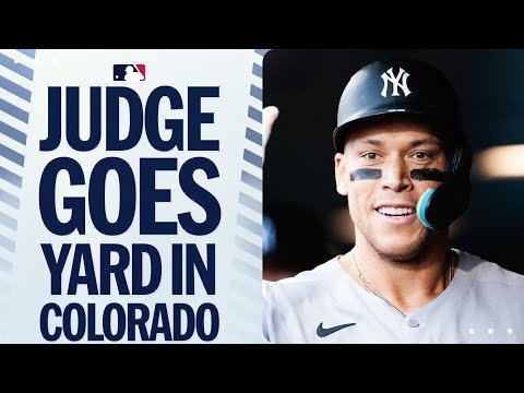 Aaron Judge hits his first homer at Coors Field! (17th home run of 2025 ...